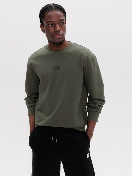 Свитшот Мужской EA7 хаки Хлопок, размер 54, 56 Камбоджа купить c доставкой на OZON по низкой ...