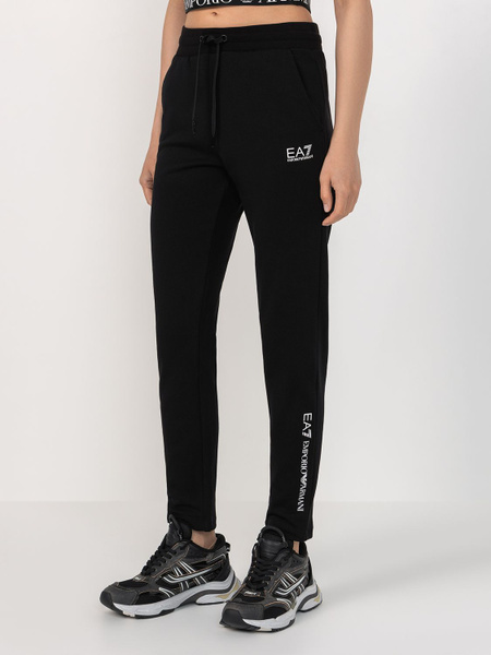 Брюки Женский EA7 черный Хлопок Повседневный, размер 40, 42 На любой сезон Камбоджа купить c ...