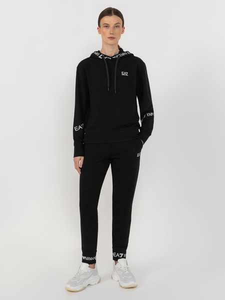 Комплект одежды Женский EA7 Повседневный черный, размер 48, 50 Хлопок, Эластан Логотип Камбоджа ...