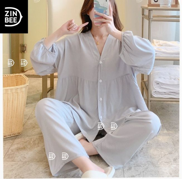 Пижама Женский ZinBee Хлопок, Лавсан, размер 48, 50 аквамариновый Три четверти Китай купить c ...