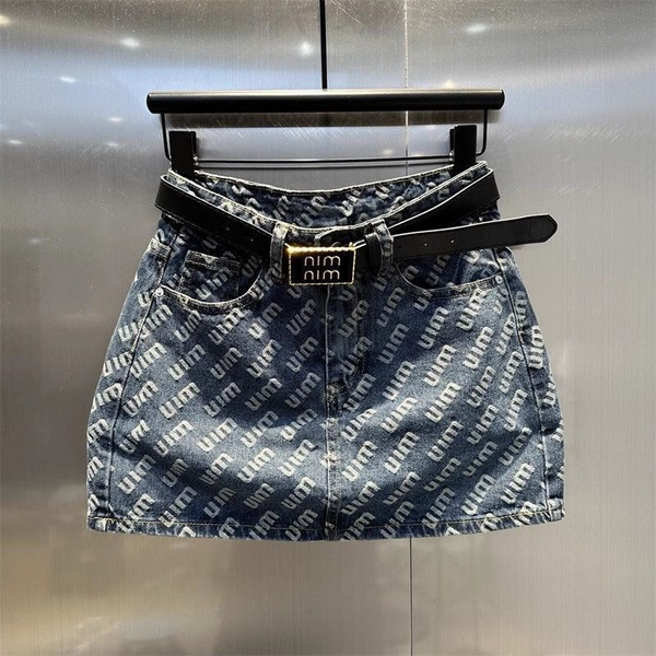 Юбка Женский Miu Miu синий Хлопок размер 50 Мини Лето купить C доставкой на Ozon по низкой цене