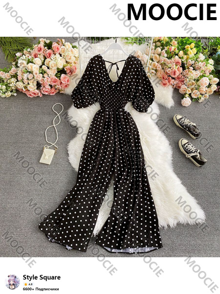 Комбинезон Женский MOOCIE, размер 42, 44 черный Лето Политекс Шнуровка Короткий купить c ...