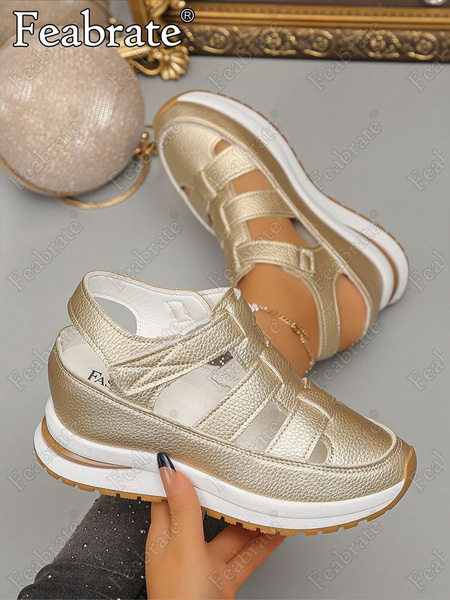 Сандалии Женский Feabrate, размер 37 Резина Круглый нос, Маломерит R (средняя) Лето Россия ...