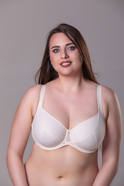 Бюстгальтер Женский Milavitsa дублированная чашка, размер 95C бежевый Полиамид Повседневный ...