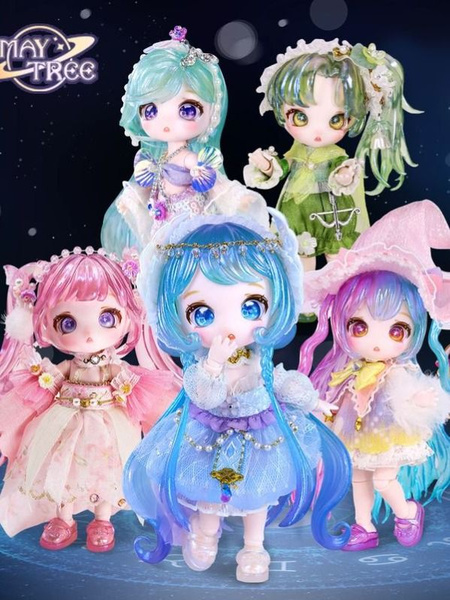 Кукла BJD 1/12 шарнирная Maytree OB11 аниме с одеждой и аксессуарами.(2th слепая коробка 1шт ...