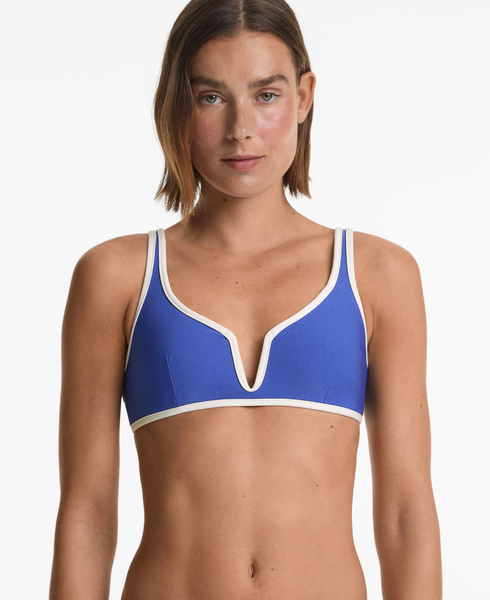 Купальник раздельный Женский Oysho синий неон, размер 42, 44 Полиэстер, Эластан купить c ...