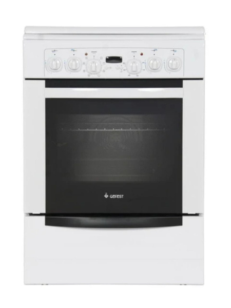 Плита комбинированная с электрической духовкой Gefest ПГЭ 6102-03 белый, Объем духовки 55л ...
