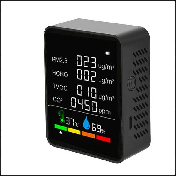Монитор качества воздуха - HCHO/TVOC/PM2.5/температура и влажность/углекислый газ купить на OZON ...
