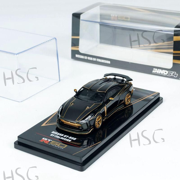 Машинка INNO 1/64 NISSAN GT-R50 By ITALDESIGN Black IN64-R50-BLK Die ...
