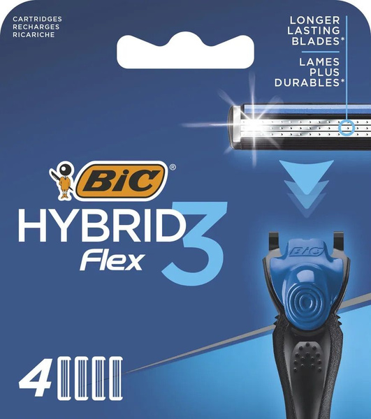 Bic Flex 3 Hybrid Кассеты для бритья, 4 шт. купить на OZON по низкой цене (2019345828)