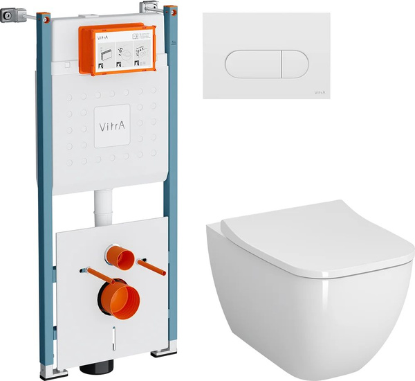 Комплект Унитаз подвесной VitrA Shift 7742B003-0075 белая глянцевая ...