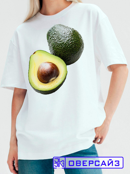 Футболка Женский Jujin Studio белый, черный Средний, размер 46 Хлопок ...