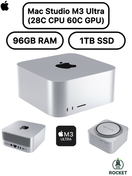 Характеристики Apple Мини-ПК Mac Studio 2025 M3 Ultra 28C CPU, 60C GPU ...