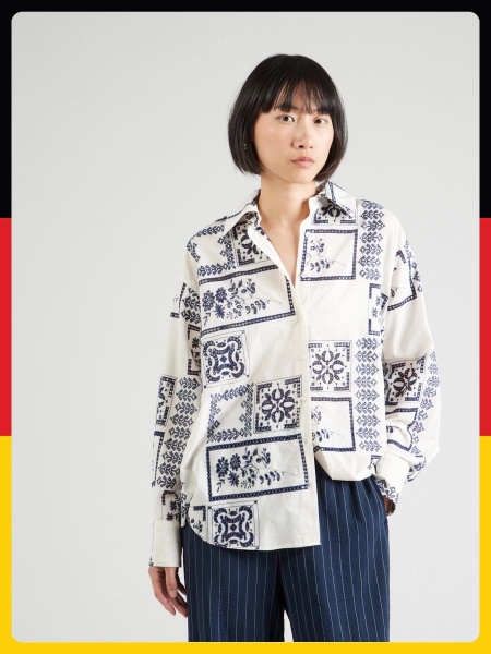 Рубашка Женский OBJECT темно-синий, размер 42, 44 Не указана купить c доставкой на OZON по ...