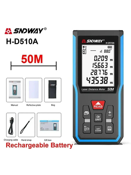 Лазерный дальномер SNDWAY H-D510A Лазерная рулетка купить на OZON по низкой цене (2093573774)