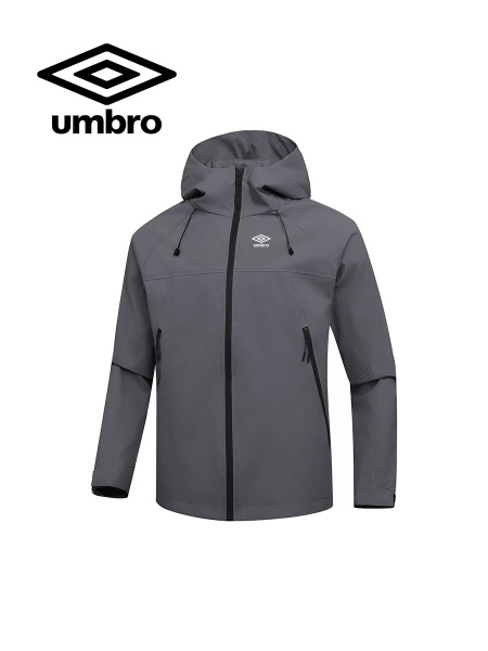 Ветровка Мужской, Женский UMBRO Бахрома темно-серый круглый Камус, размер 46, 48 Средний На ...
