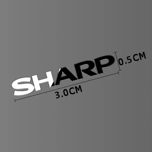Стильная металлическая наклейка с логотипом SHARP 3*0.5CM. купить на OZON по низкой цене ...