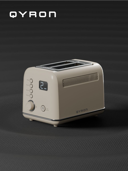 Тостер для хлеба QYRON TS902, плавный подъем, 9 степеней обжарки, нержавеющая сталь купить на ...