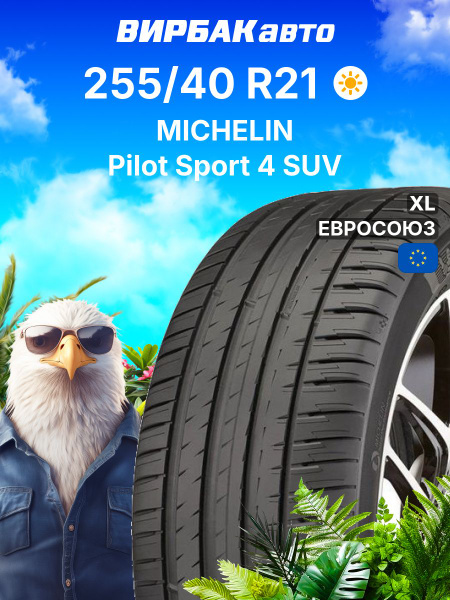 MICHELIN Pilot Sport 4 SUV Шины летние 255/40 R21 102Y 871173 (1660079085)