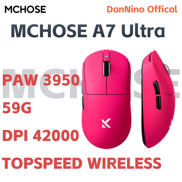 Игровая мышь беспроводная MCHOSE беспроводная a7 , малиновый купить c доставкой на OZON по ...