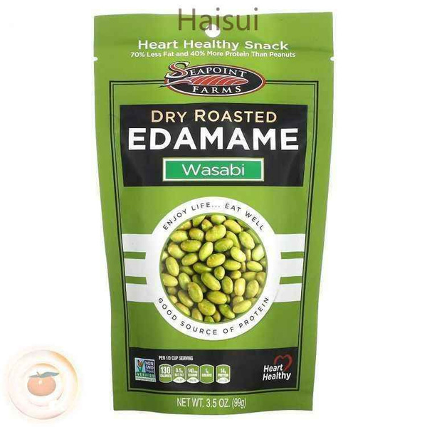 Seapoint Farms, Dry Roasted Edamame, Соя Эдамаме, обжаренная с васаби ...