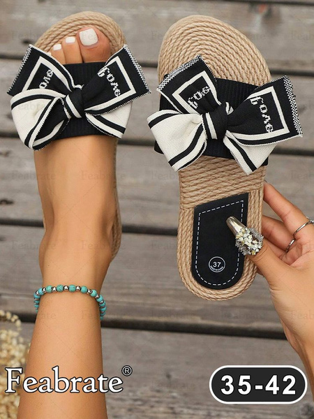 Шлепанцы Женский Feabrate, размер 39 Текстиль Круглый нос, Маломерит T (узкая) Без застёжки Лето ...