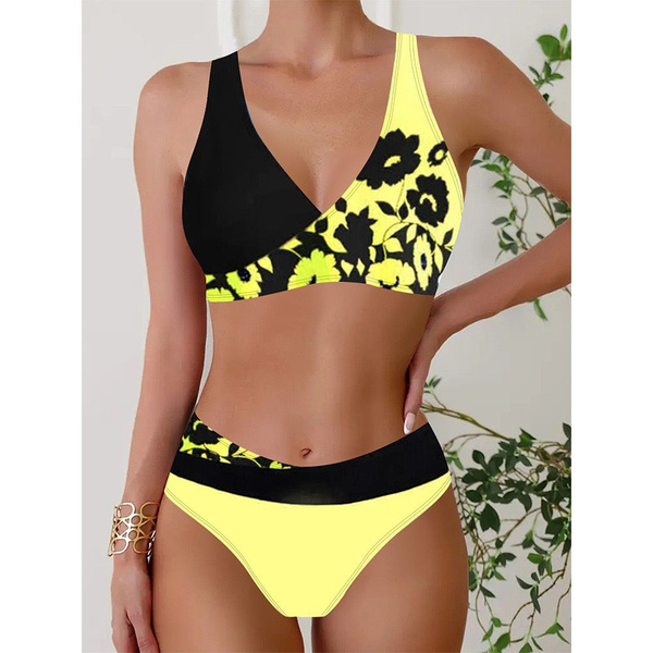 Купальник раздельный Женский CREANOVA желтый, размер 46 SUP-серфинг Средняя Китай Полиэфир ...