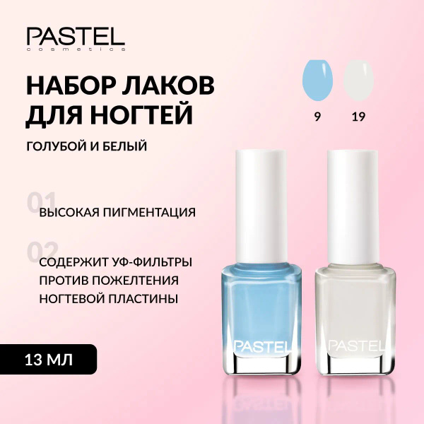 Лак для ногтей PASTEL обычный, быстросохнущий без лампы, стойкий, с ...