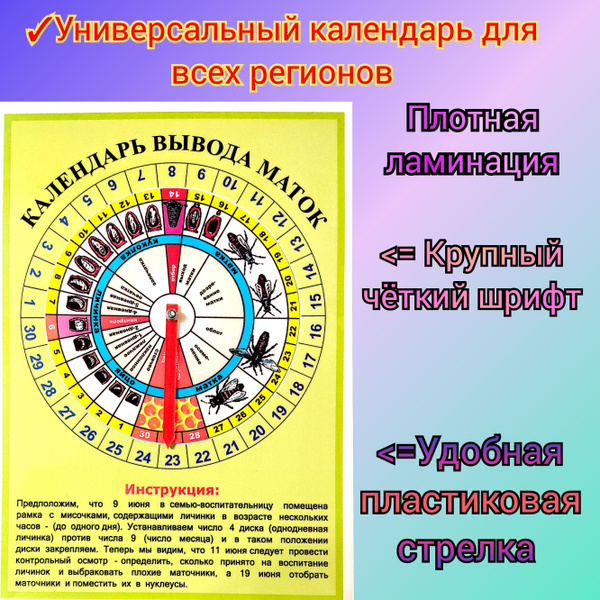 Календарь вывода маток/ подарок пчеловоду, premium1 купить на OZON по ...