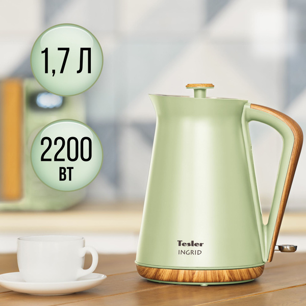 Купить электрический чайник Tesler KT-1740, Металл/пластик по низкой ...