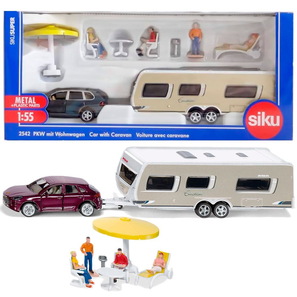 Siku Дом на колёсах с аксессуарами Porsche Macan Turbo и Dethleff (1:55) - купить с доставкой по ...