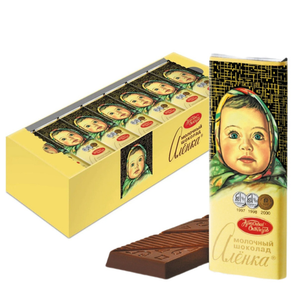 Шоколад молочный "Аленка", (плитка 20 г. х 64 шт.), КФ "Красный Октябрь ...