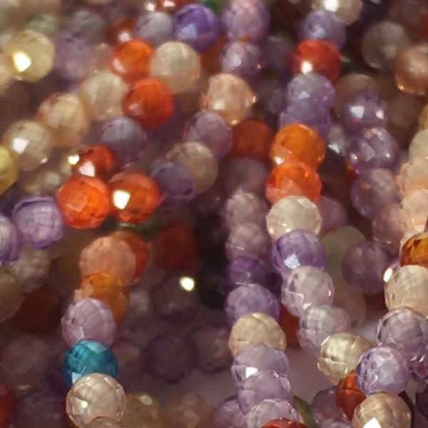 Разноцветный циркон, бусины с ювелирной огранкой 2 мм на нитке - купить ...