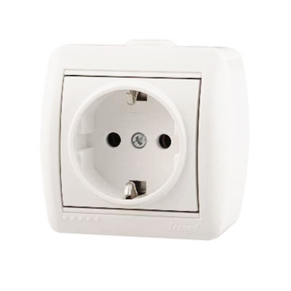 Розетка Lezard Nata, накладная, с/з, керамика, белый - купить по низкой цене в интернет-магазине ...