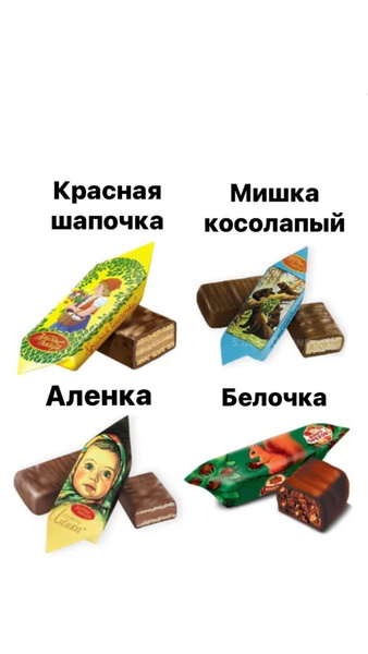 Московские Шоколадные конфеты 500 гр Ассорти вкусов Аленка, Красная ...