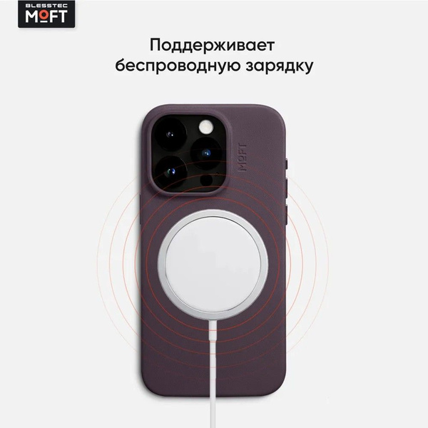 MagSafe чехол из экокожи MOFT Snap Phone Case для iPhone 15 Plus - купить с доставкой по ...