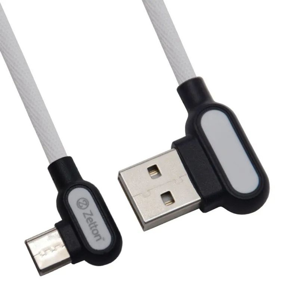 Кабель USB Type-C, USB угловой зарядный USB-С SyncCharge Round Fabric ...