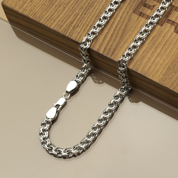 SilverOk Цепочка Серебро 925 пробы, плетение Бисмарк - купить с ...