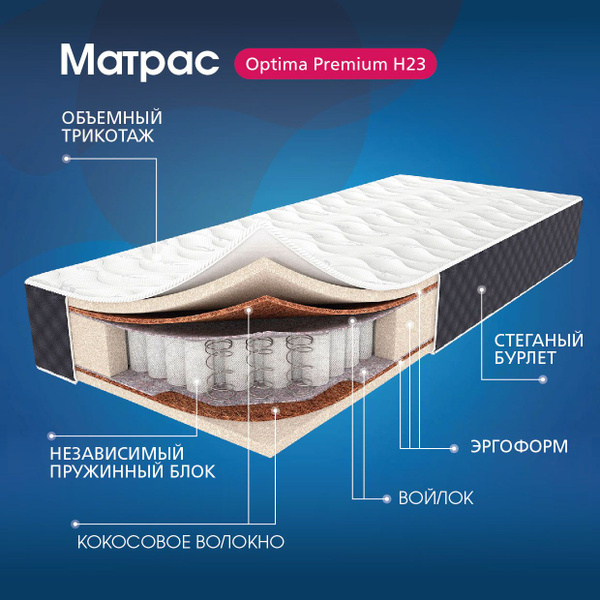 Матрас VIKTORIYA ОПТИМА ПРЕМИУМ МИКС, Независимые пружины, 200 - купить ...