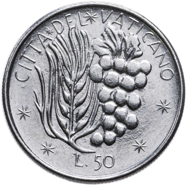 Ватикан 50 лир 1977, Сталь, в сохранности UNC - купить в интернет-магазине OZON с быстрой ...