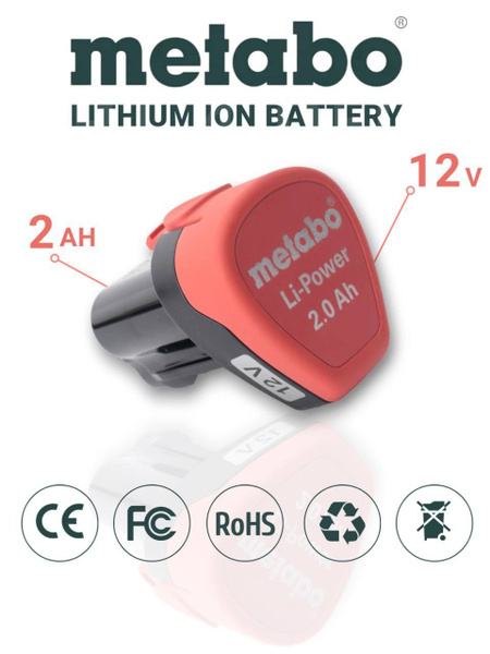 ОРИГИНАЛ: Аккумулятор Metabo PowerMaxx BS 12 625438000 Li-Ion 12 В ...