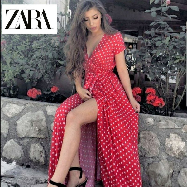 Zara Платье летнее женское макси длинное Треккинг, Женский, На любой ...