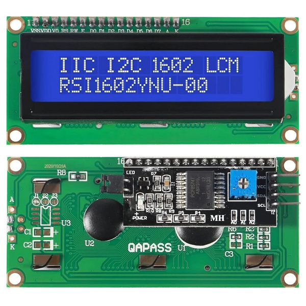 Lcd дисплей 1602 синий с I2c модулем для Arduino Nodemcu Stm32 9945