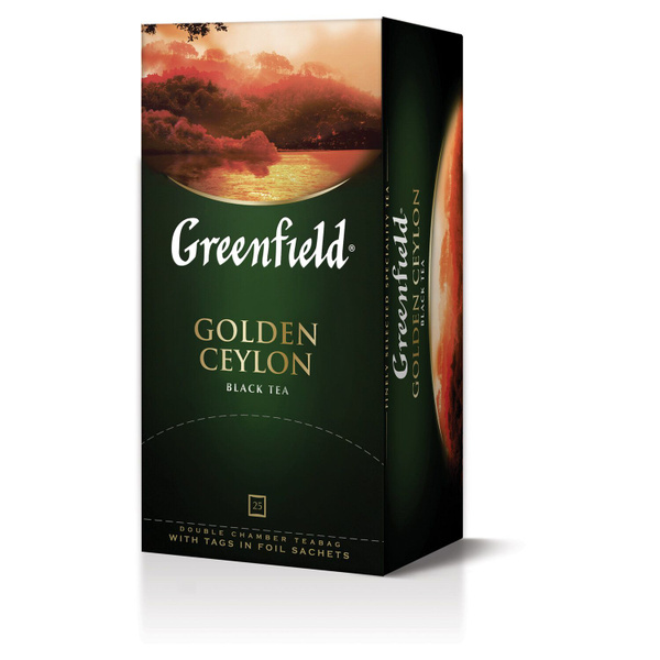 Чай черный Greenfield Golden Ceylon в пакетиках 25 х 2г - купить с ...