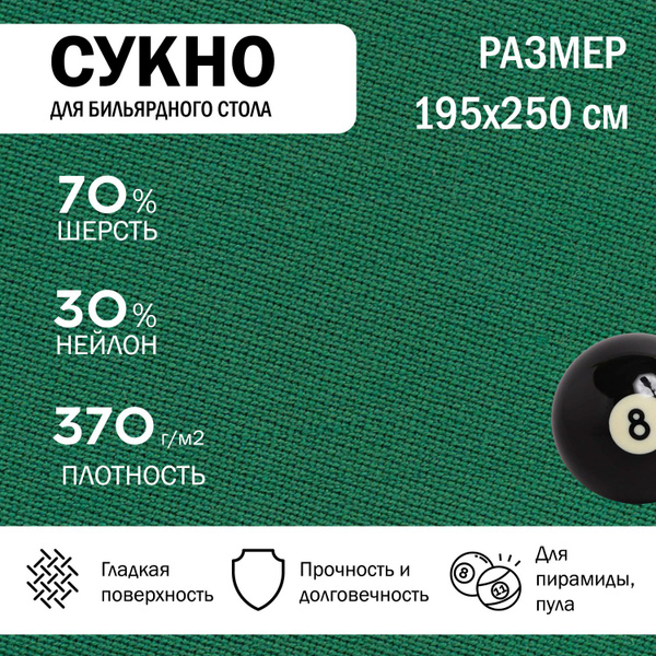 Бильярдное сукно 250 см - купить с доставкой по выгодным ценам в ...