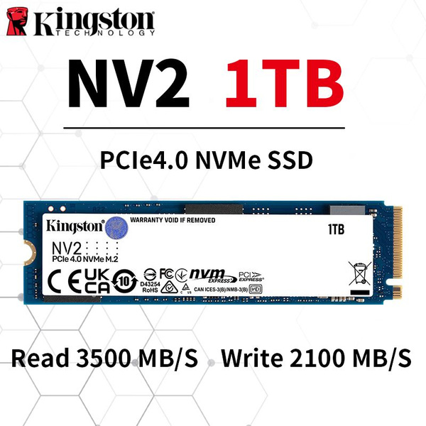 1 ТБ Внутренний SSD-диск M.2 nv2 (kingston nv2 1tb PCIE4.0 M.2 NVMe ...