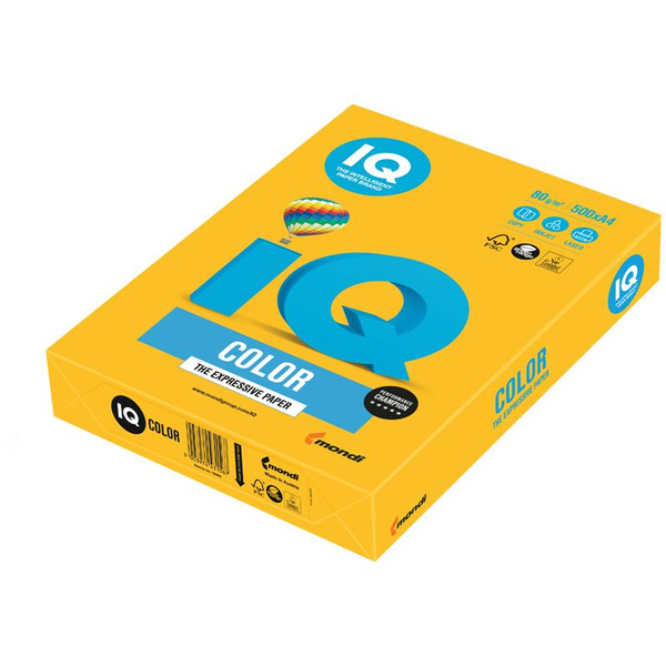 Бумага А4 для принтера IQ "Color intensive" А4, 80г/м2, 500л. (солнечно ...
