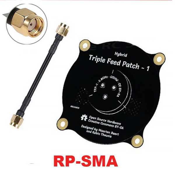 5.8GHz тройной фид патч-антенны SMA, RP SMA Направленная круговая ...
