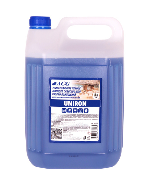 Универсальное моющее средство UNIRON ACG пенное, для уборки помещений ...