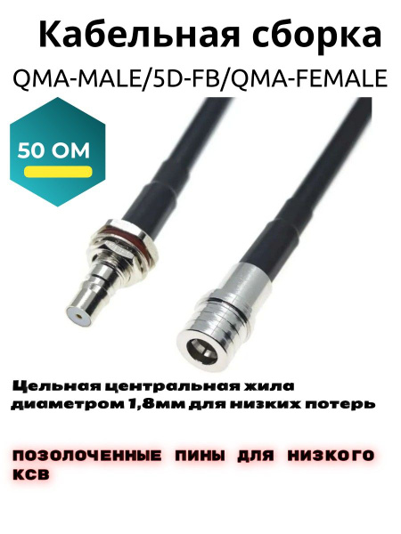 Кабель QMA (female), QMA (male) SURBO Кабельная сборка QMA-male Qma-female - купить по низкой ...